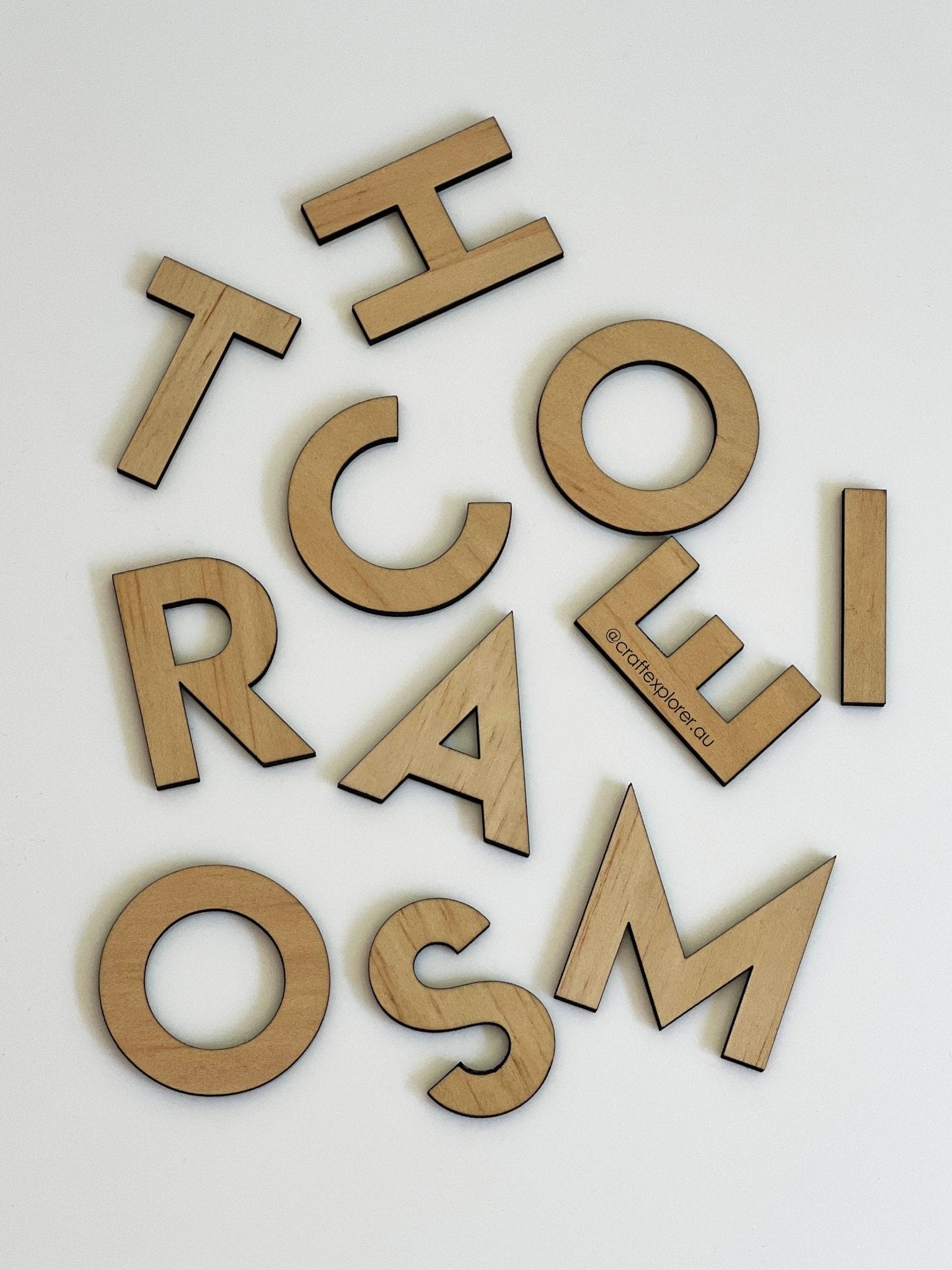 Laser Cut Wooden Letters & Numbers (3mm Thick) – Craft Explorer