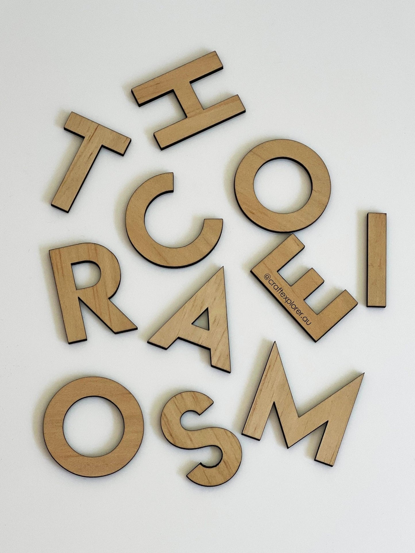 Laser Cut Wooden Letters & Numbers (3mm Thick) – Craft Explorer